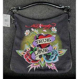 Ed Hardy | Bags | Vintage Ed Hardy Canvasleather Purse | Poshmark